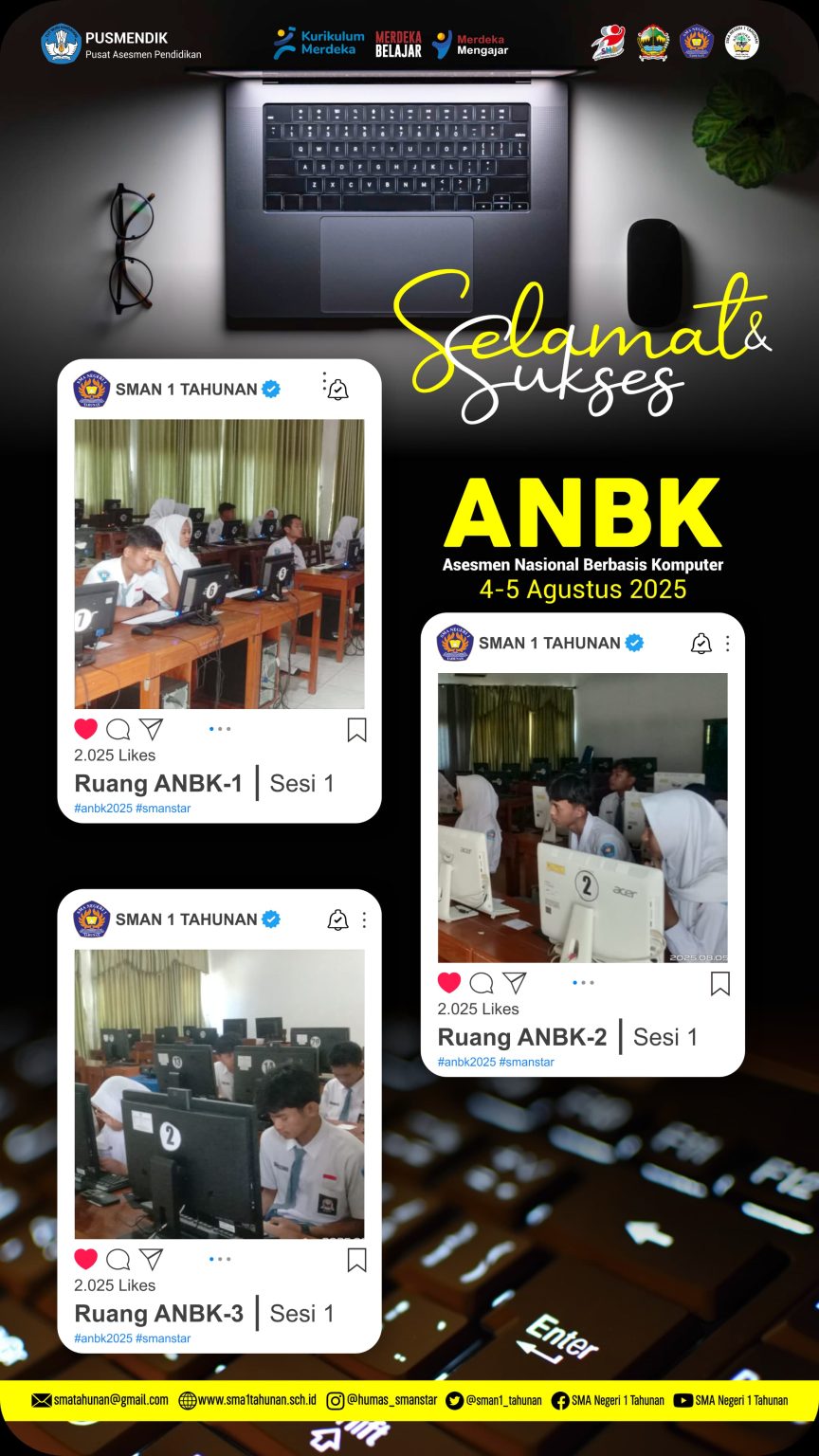 Sukses Pelaksanaan ANBK 2025 di SMAN 1 Tahunan – SMA NEGERI 1 TAHUNAN